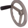 Spoked handwheels stainless steel solid material, with handle