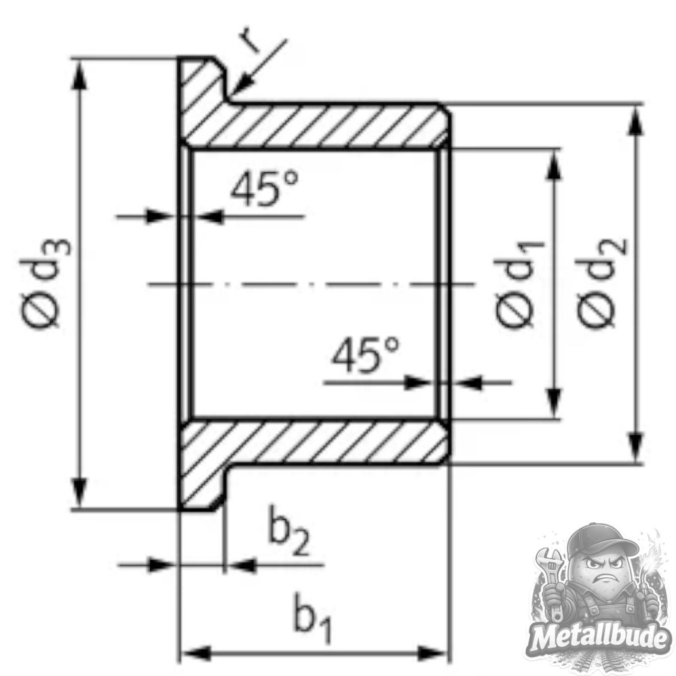 Sinterbronze Buchse mit Bund Durchmesser 3/6/9 x 4 mm Gleitlager für 3 ...